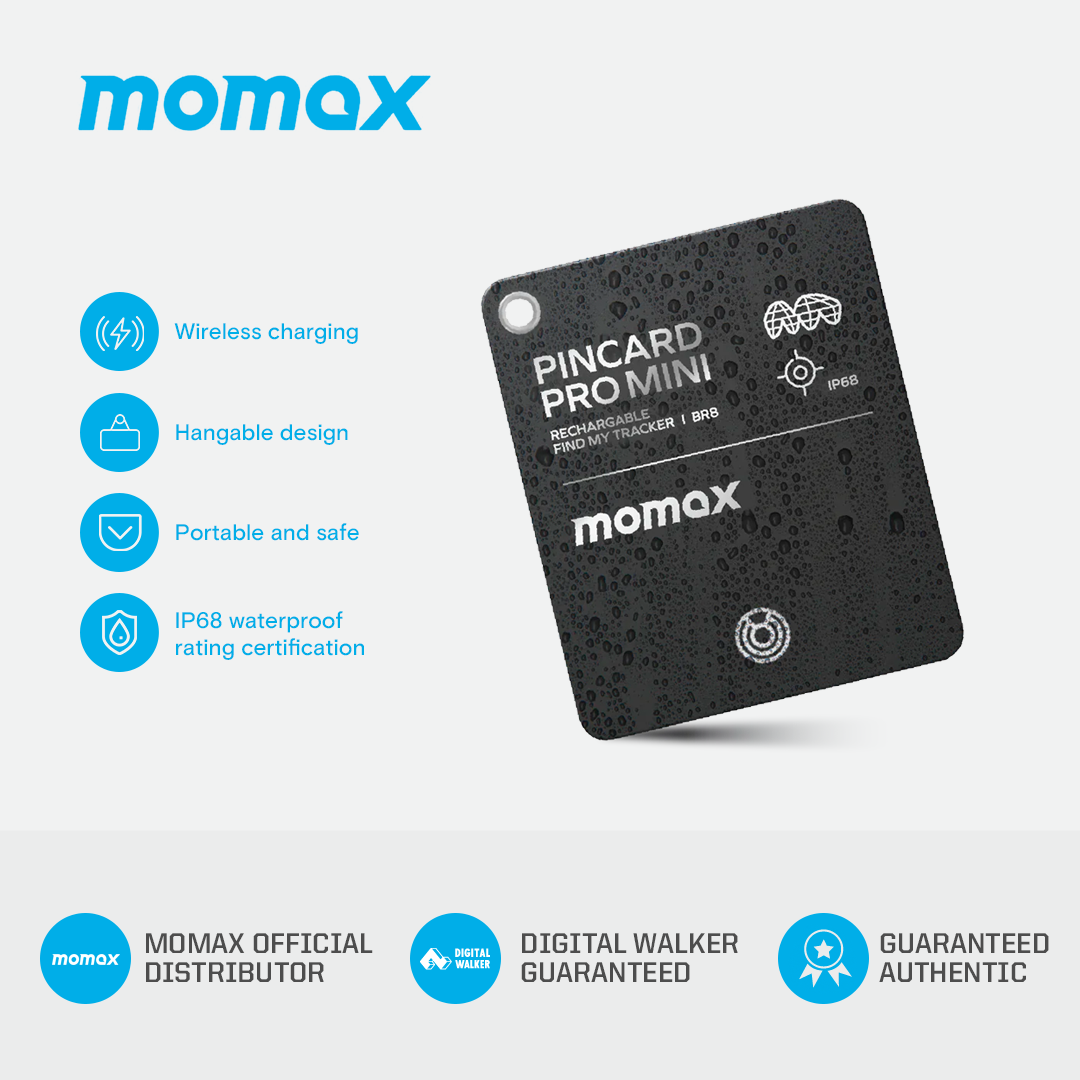 Momax PinCard Pro Mini Rechargeable Find My Tracker | Lazada