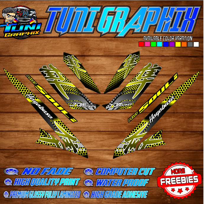 MIO SOUL I 125 HAYABUSA STOCK DECALS W/ FREEBIES | Lazada PH