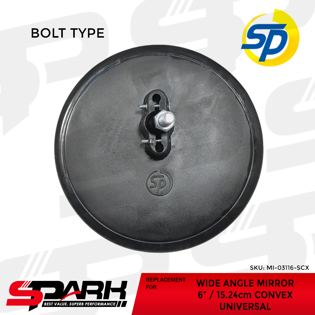 (2 PCS) 6" Bumper Mirror Round Convex Mirror Ball Mirror Bolt Type ...