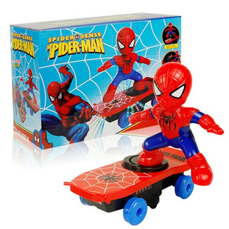 Original Super Hero Spider Man's Car Toys Stunt Scooter Toy Cartoon ...