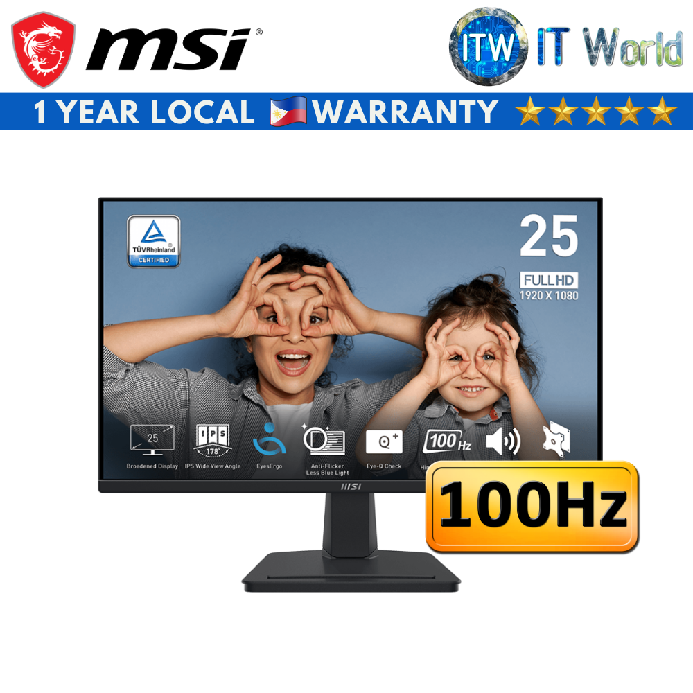 MSI PRO MP251 - 25" FHD(1920x1080) / 100Hz / IPS / 1ms(MPRT) / Monitor ...