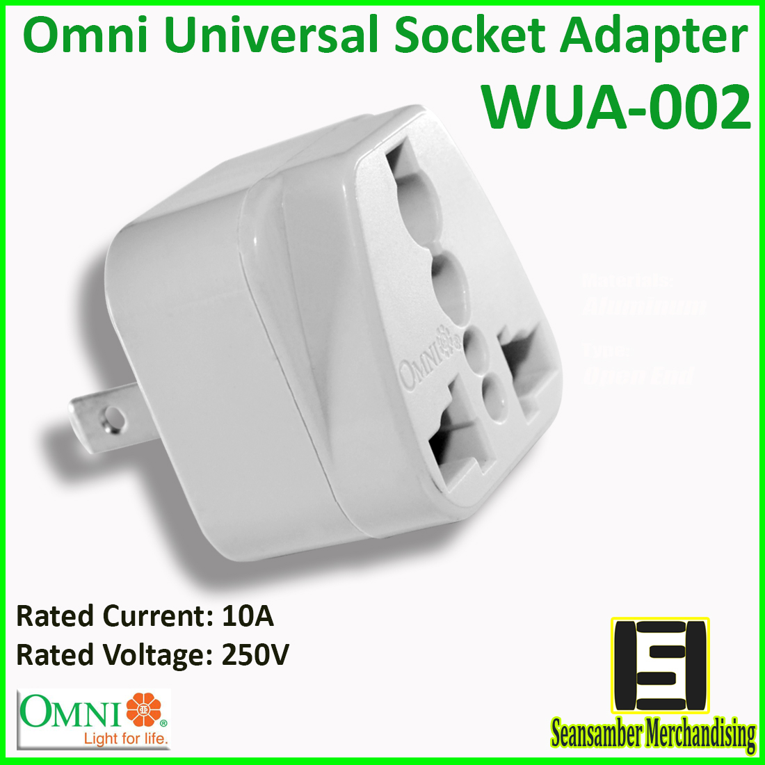 Omni Original Universal Socket Adapter Plug Adapter Outlet Adapter ...