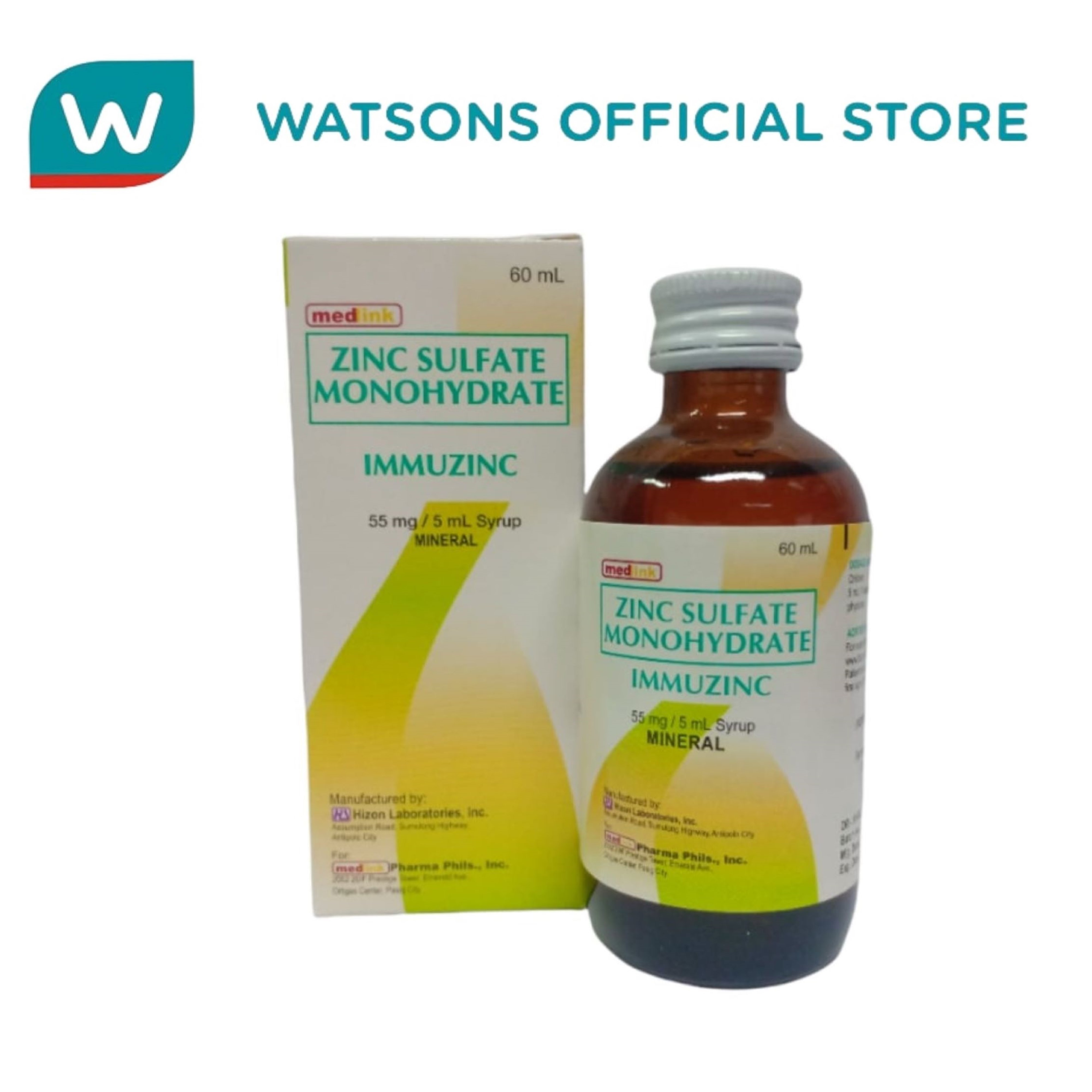 IMMUZINC Syrup 60ml | Lazada PH