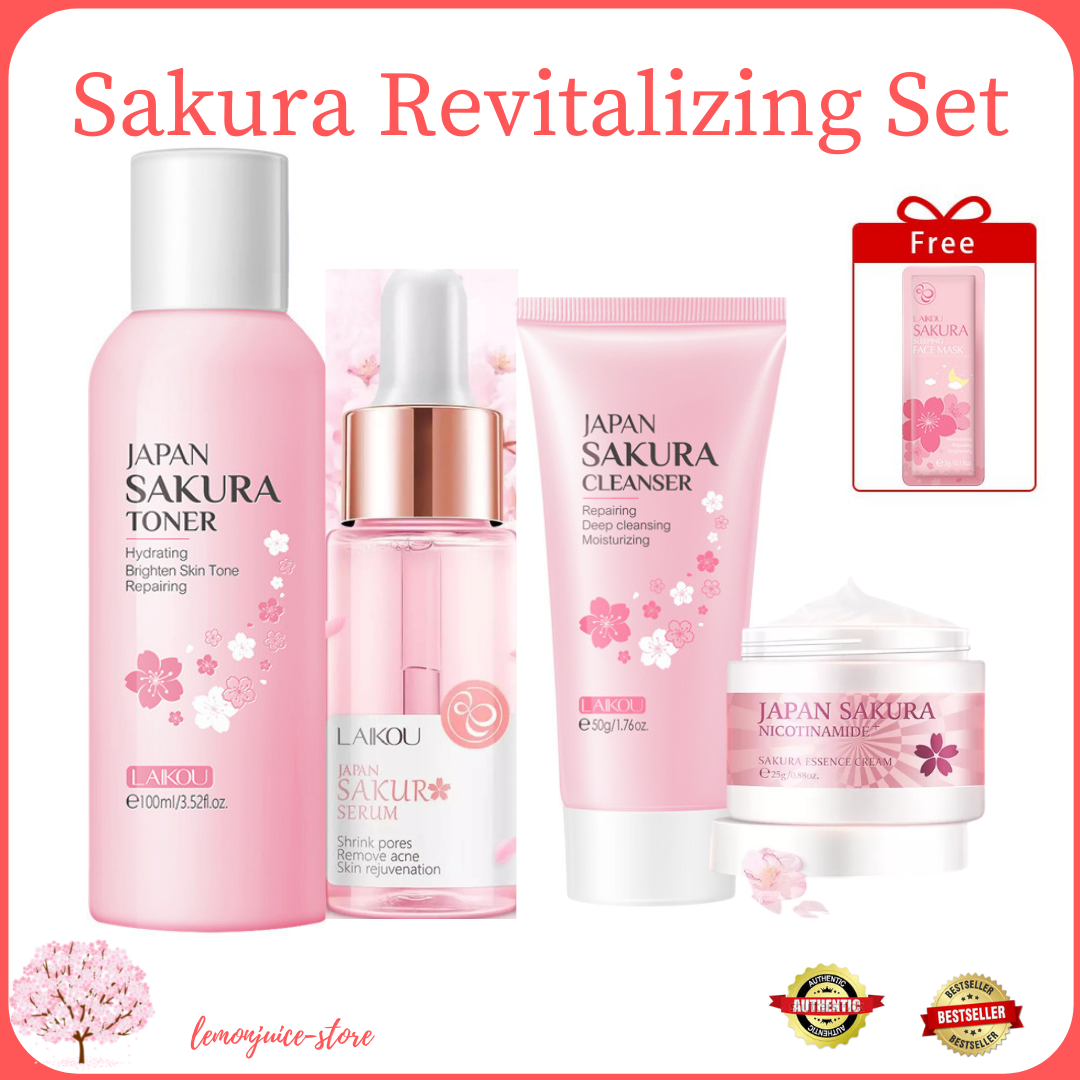 BEST SELLING Japan Sakura Skincare Set For All Types of Skin Acne and ...