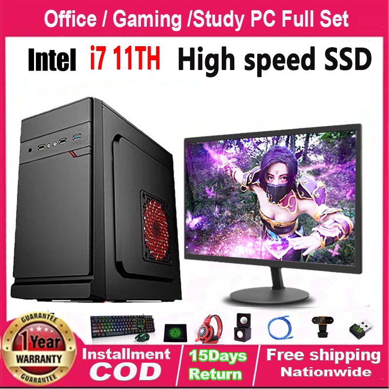 Gaming Desktop computer PC Full Set I7 11th generation IntelWith 19 ...