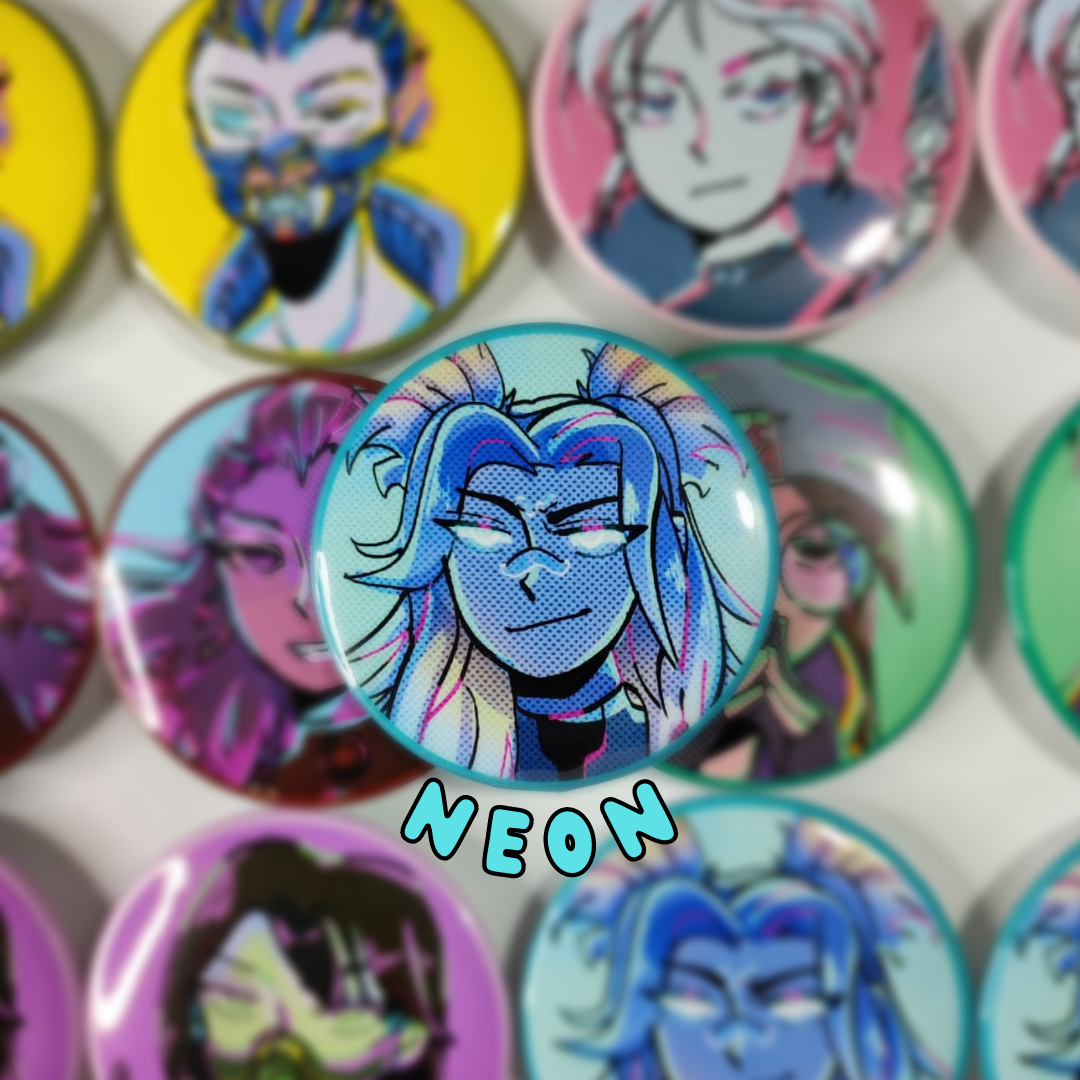 Valorant Button Pins 1.75 inches Glossy - Jett Reyna Viper Neon Killjoy ...