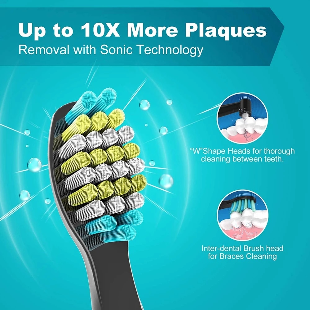 Fairywill Electric Toothbrush Sonic Waterproof USB Rechargeable ...