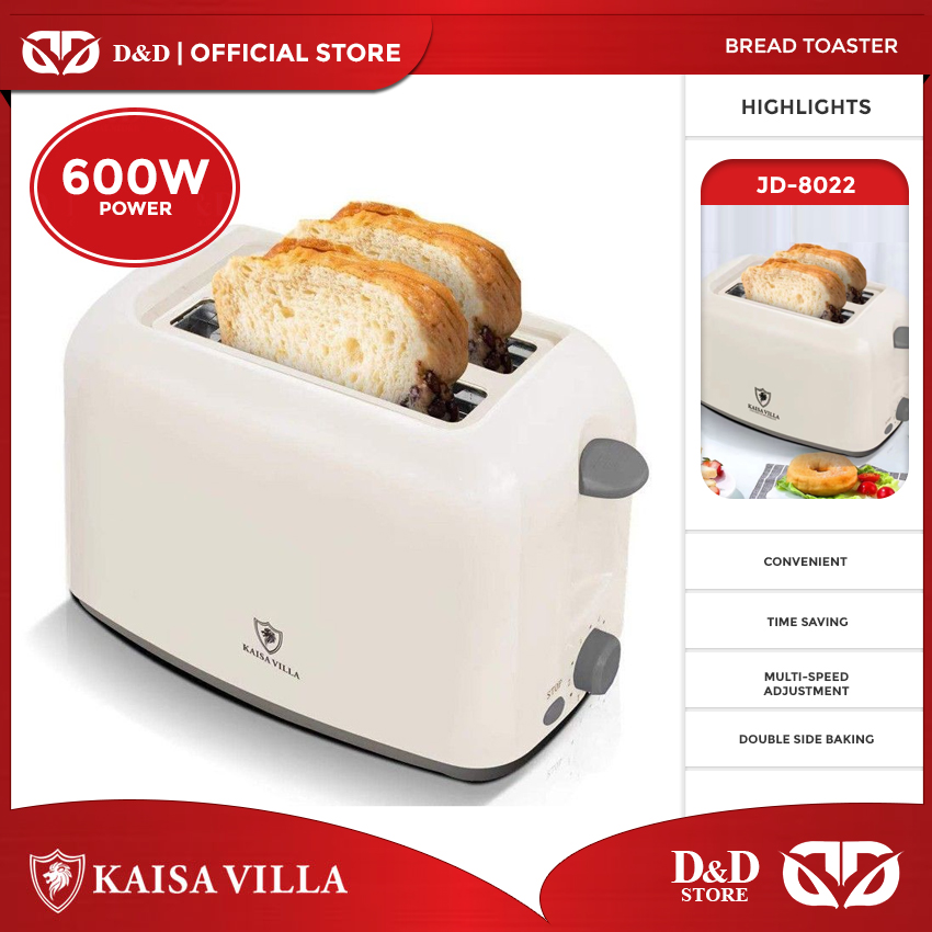 D&D | Kaisa Villa JD-8022 2 Slice Pop-up Bread Toaster ( White ...