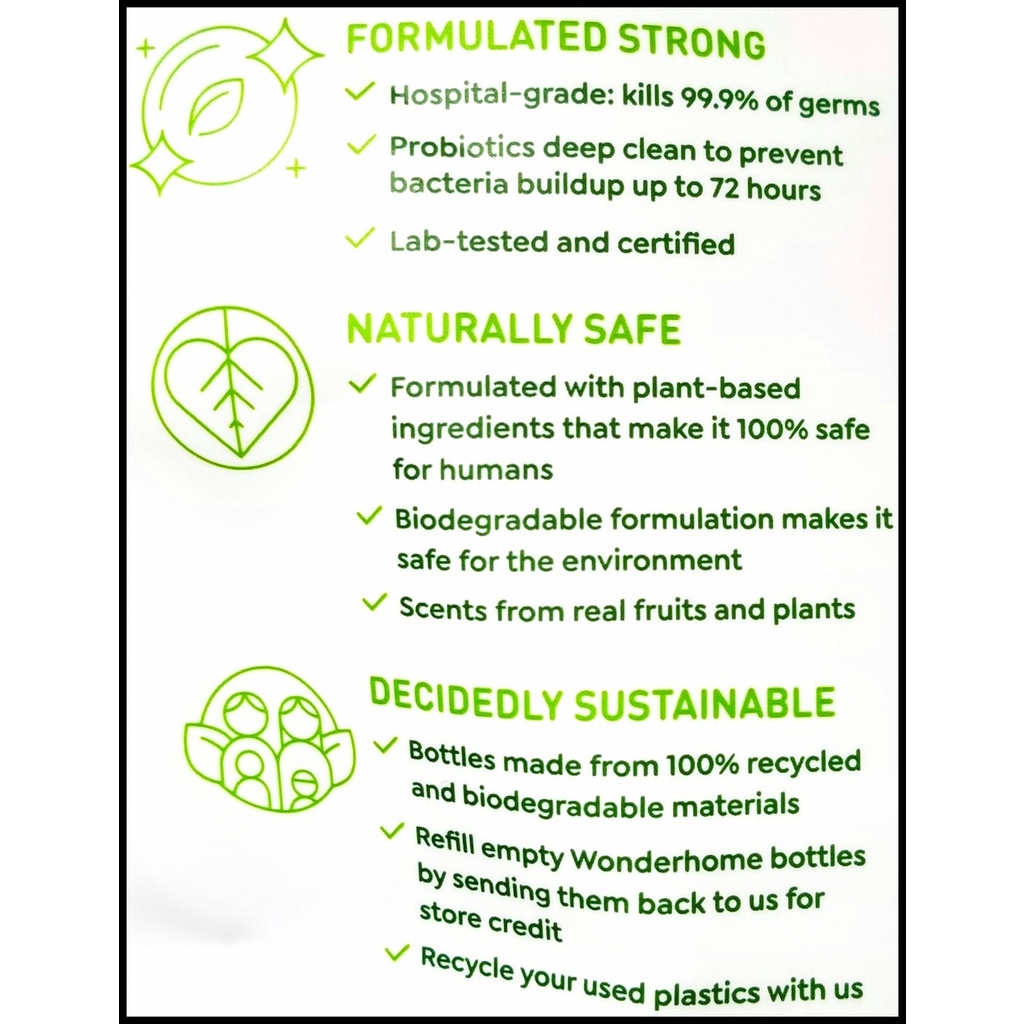 Wonderhome Naturals Laundry Detergent Liquid - Fuji Apple Peach Grove ...
