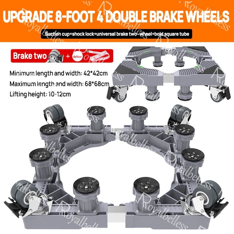 Refrigerator Rack Stand Washing Machine Base Stand with Wheels Ref Rack ...