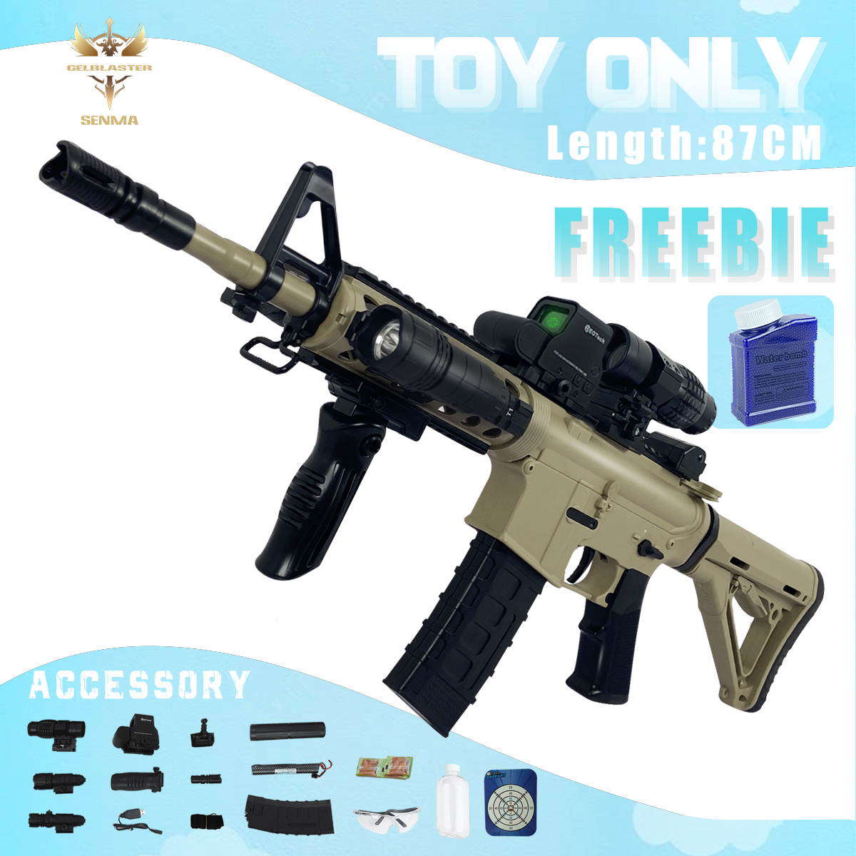 【Fast Delivery】SENMA&TG HK416 Blowback Gel Blaster Toy Indoor CQB for Boys Christmas Gifts ...