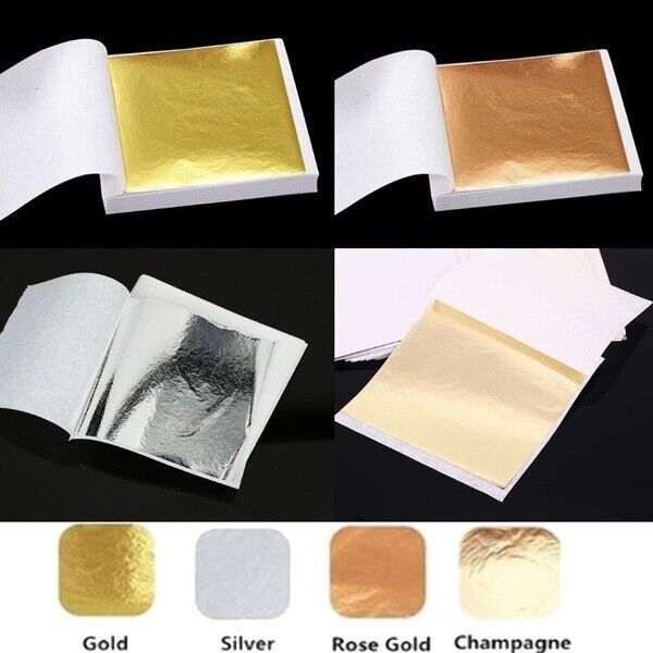 Pure Genuine Gold Leaf Foil Sheet Gold for Art Crafts Design Gilding ...