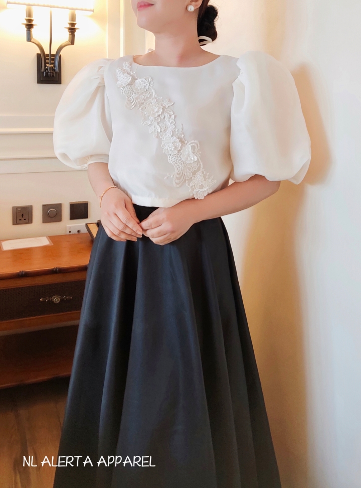 MODERN FILIPINIANA VULGA CROP TOP BARONG | Lazada PH