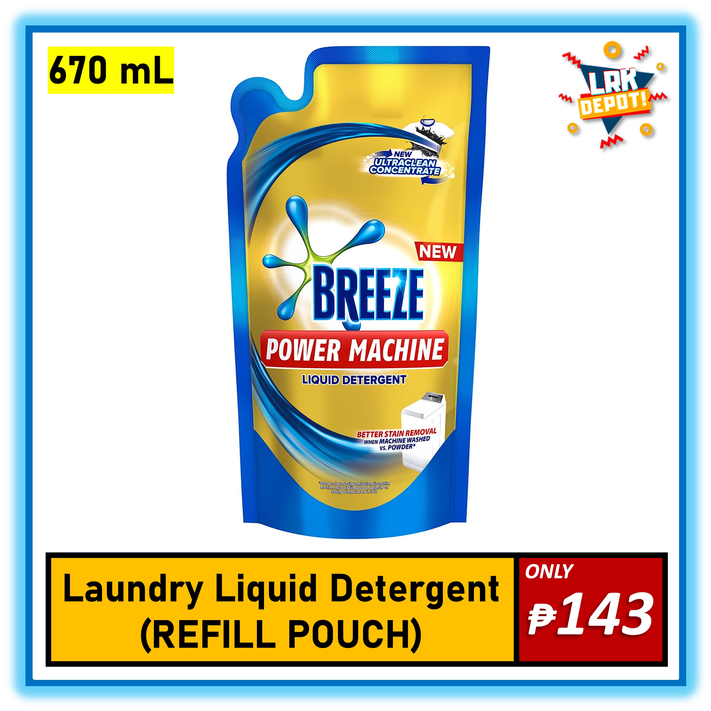 Breeze Power Machine Ultra Clean Concentrate Laundry Liquid Detergent ...