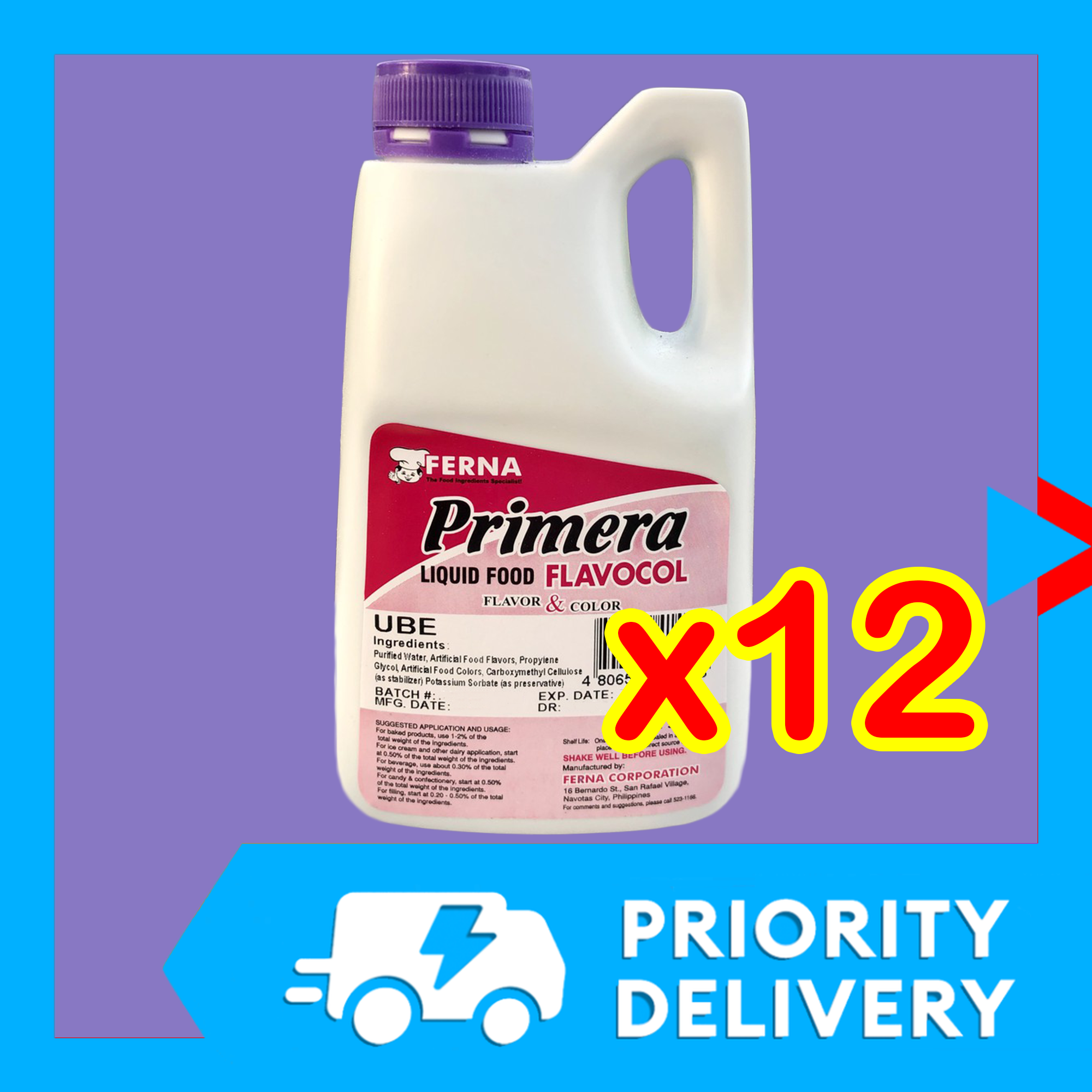 6kg UBE FLAVORING Flavocol Violet Ferna Primera Ube Food Coloring ...