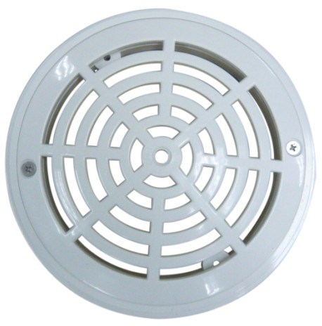 Jet-Flo Pool Main Drain Cover, Frame and Grate, Round, 7-3/4" White ...