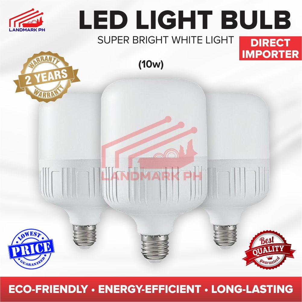 LANDMARK 10w LED Light Bulb 2 YEARS Pilum / Super Bright / White / Eco ...