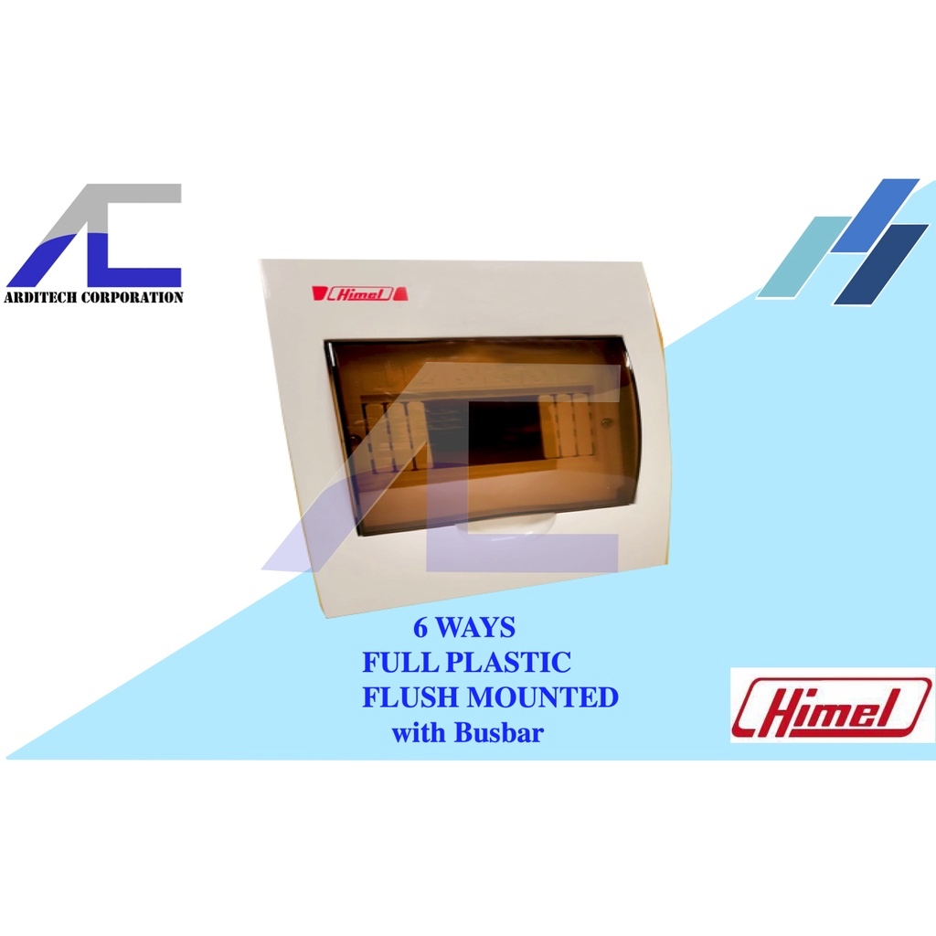 HIMEL 4 Ways 6 Ways 8 Ways Plastic Enclosure Flush Mounted with Busbar ...