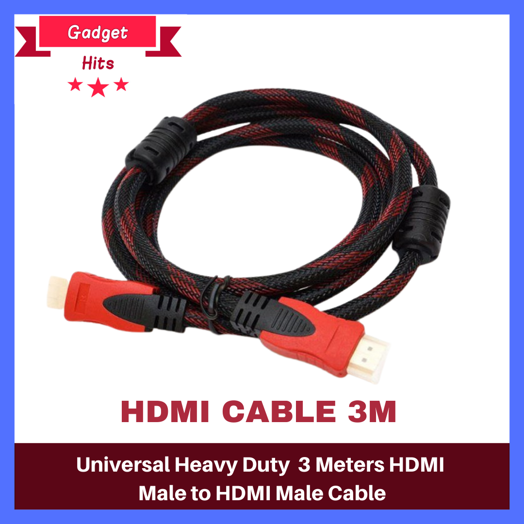 Universal Heavy Duty 3 Meters HDMI Male to HDMI Male Cable | Lazada PH