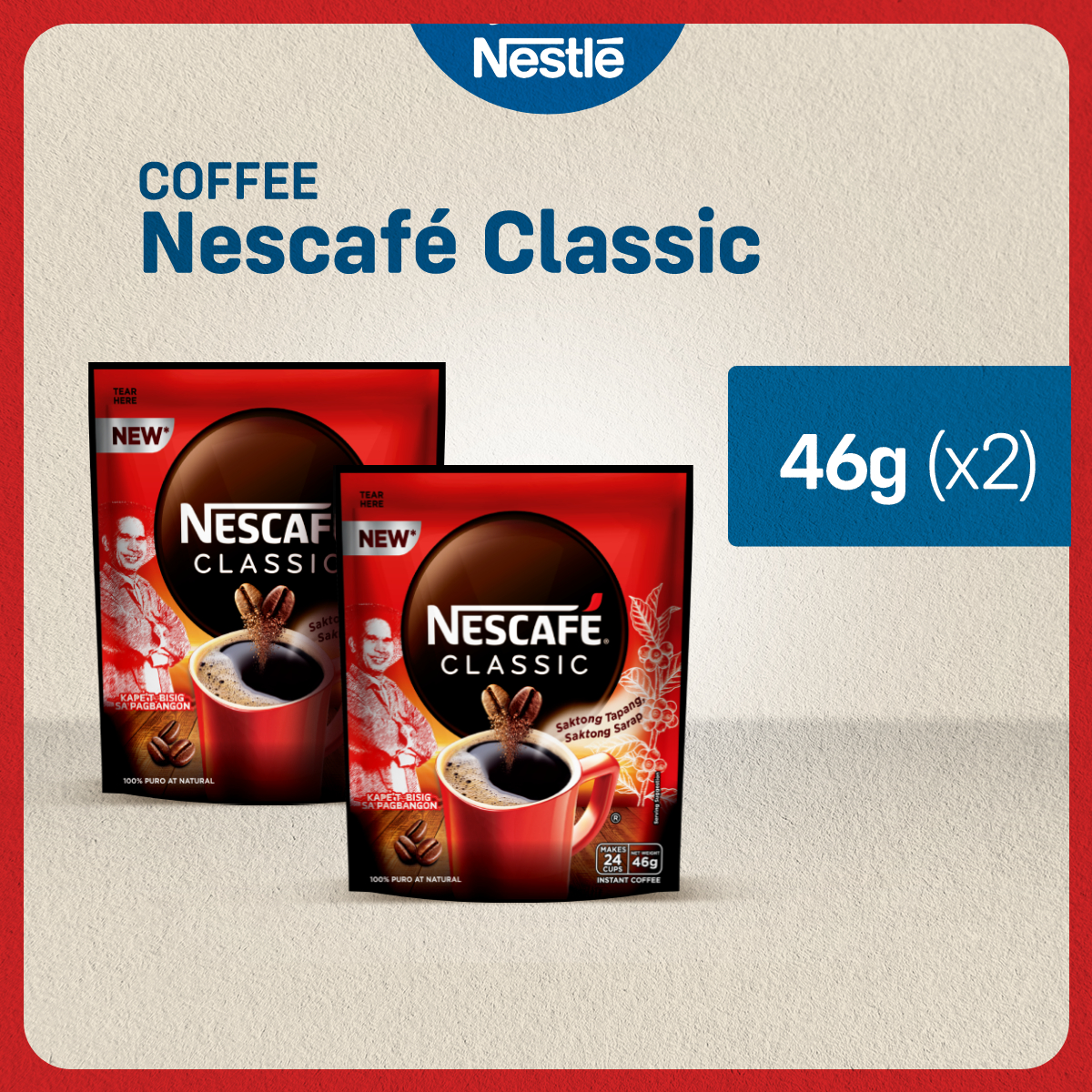 NESCAFÉ Classic Instant Coffee 46g - Pack of 2 | Lazada PH