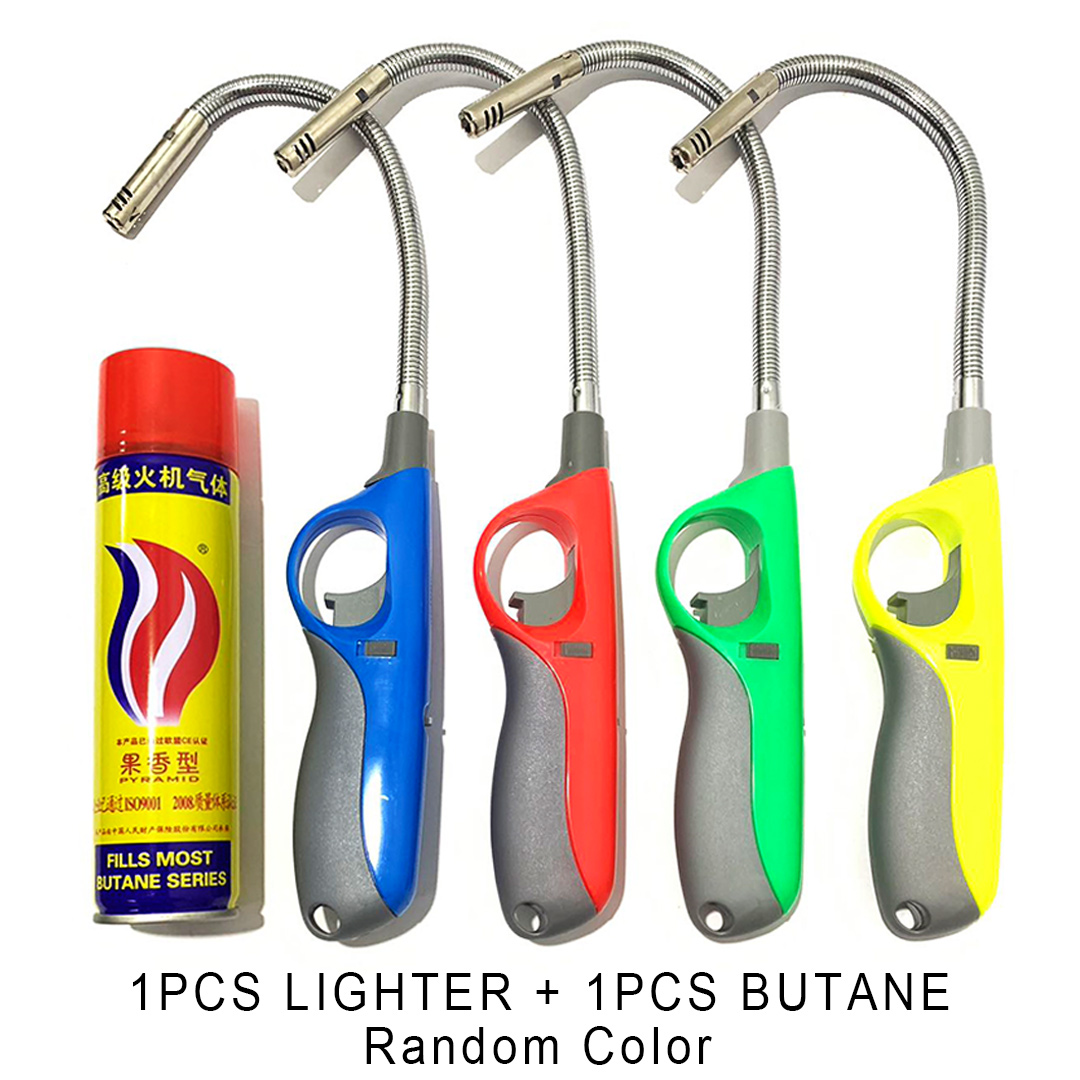 Kitchen lighter A bendable lighter Refillable Long-Reach Barrel Gas ...