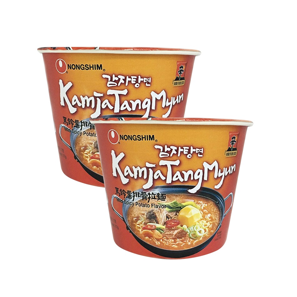 Nongshim KamjaTangMyun Mild Spicy Potato Big Bowl 117g x 2 | Lazada PH