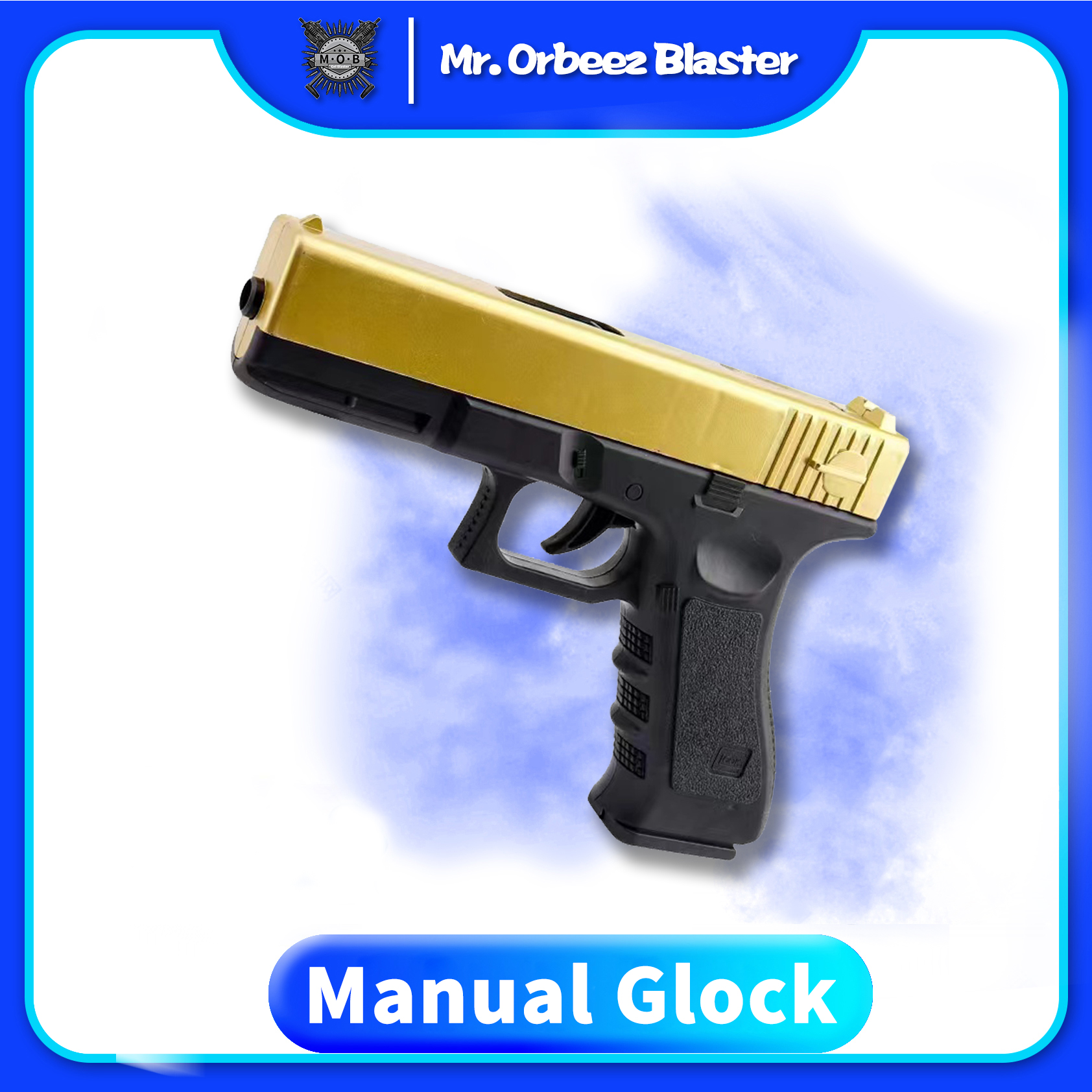 MOB Manual trigger gel blaster toy gun golden glock model is suitable ...