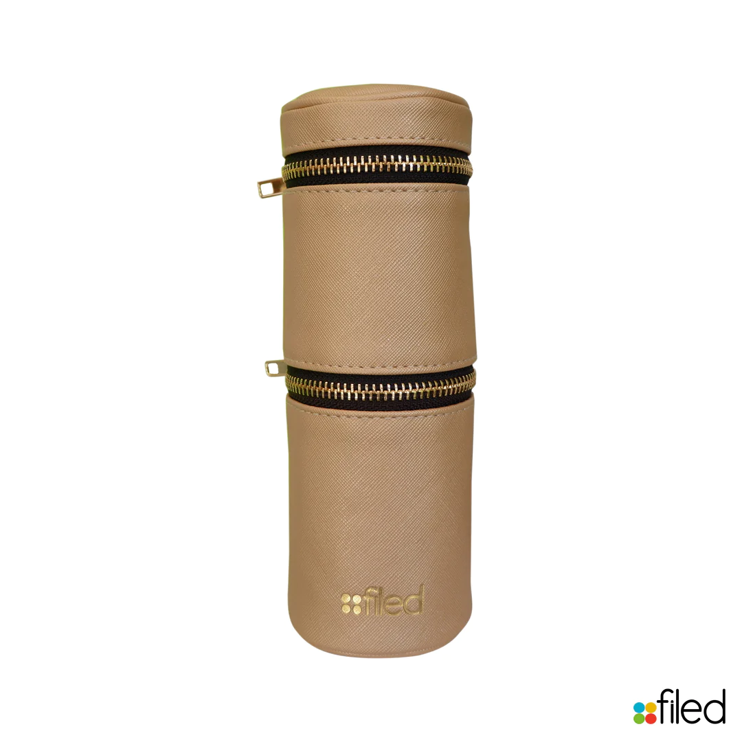 Filed Pen Capsule Leatherette Pencil Case Ballpen Holder Highlighter ...