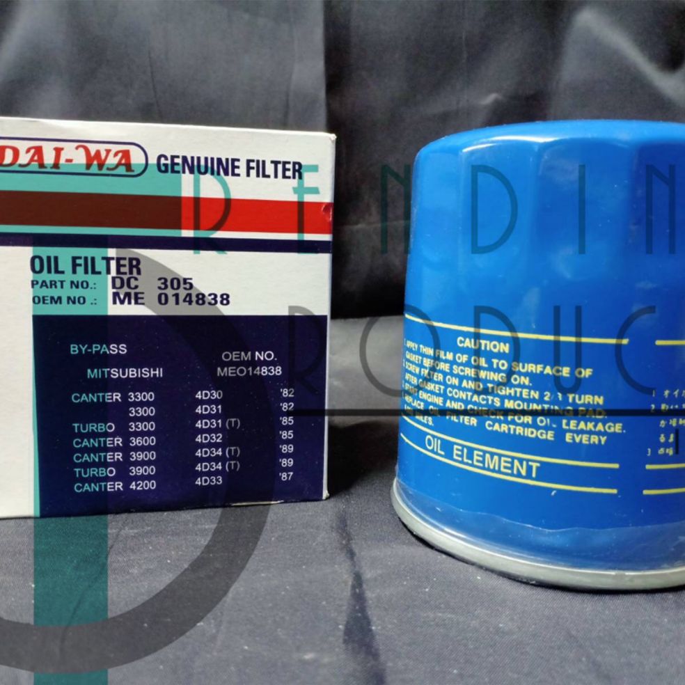 Daiwa DC 305 Oil Filter, for Mitsubishi Canter 4D30, 31, 32 (BY-PASS ...