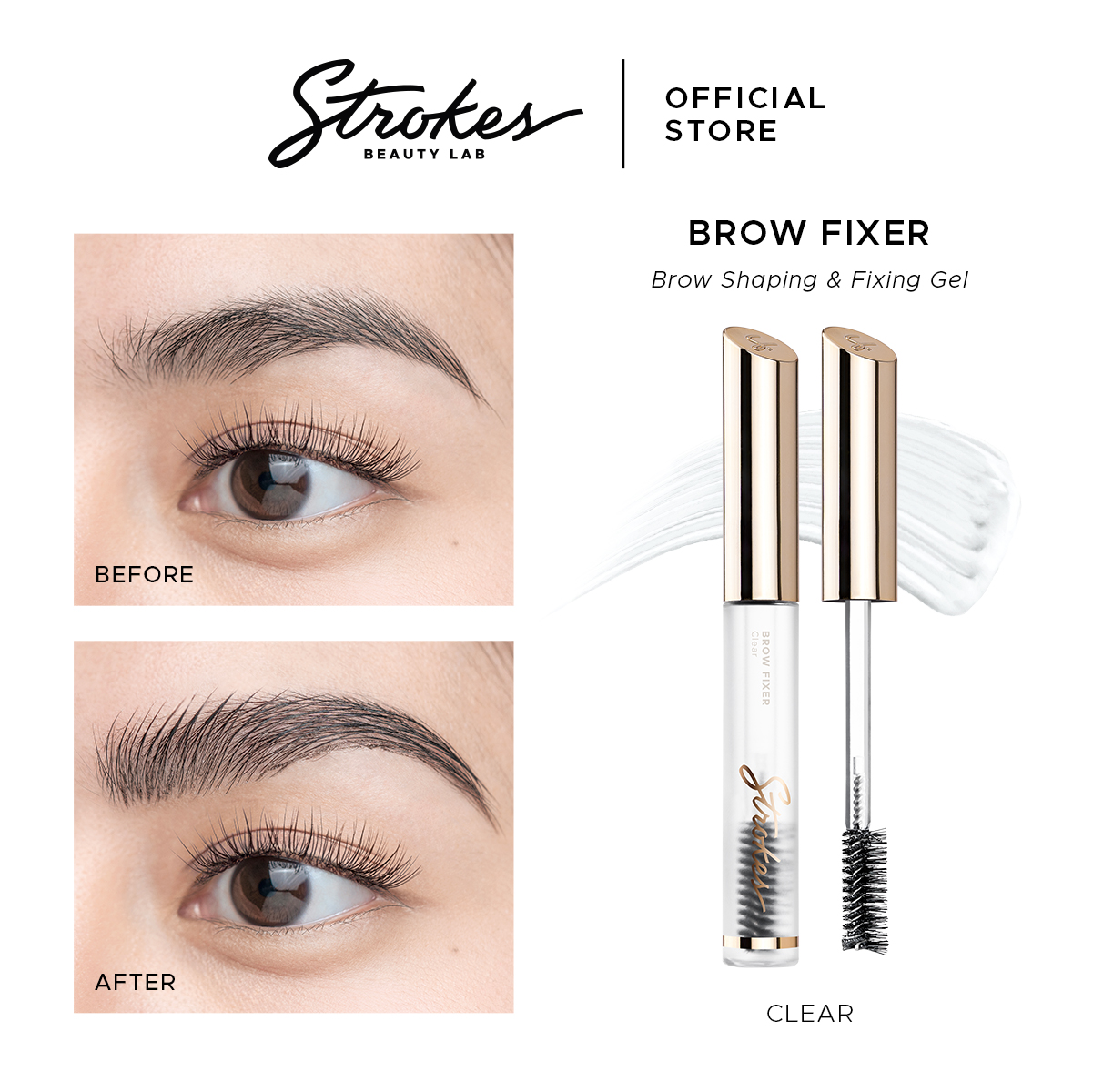 Strokes Brow Fixer in Clear [ Strong Hold Brow Gel ] | Lazada PH