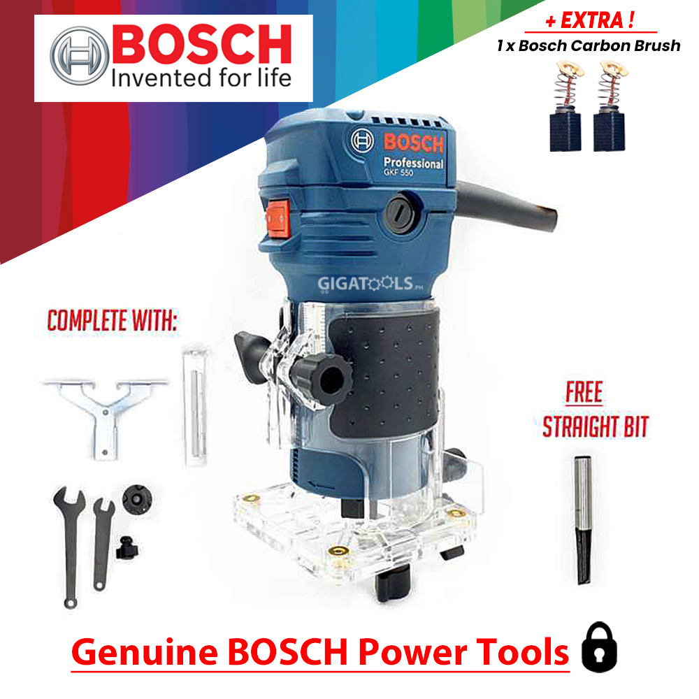 Bosch GKF 550 Professional Palm Router / Trimmer (550W) with Carbon ...