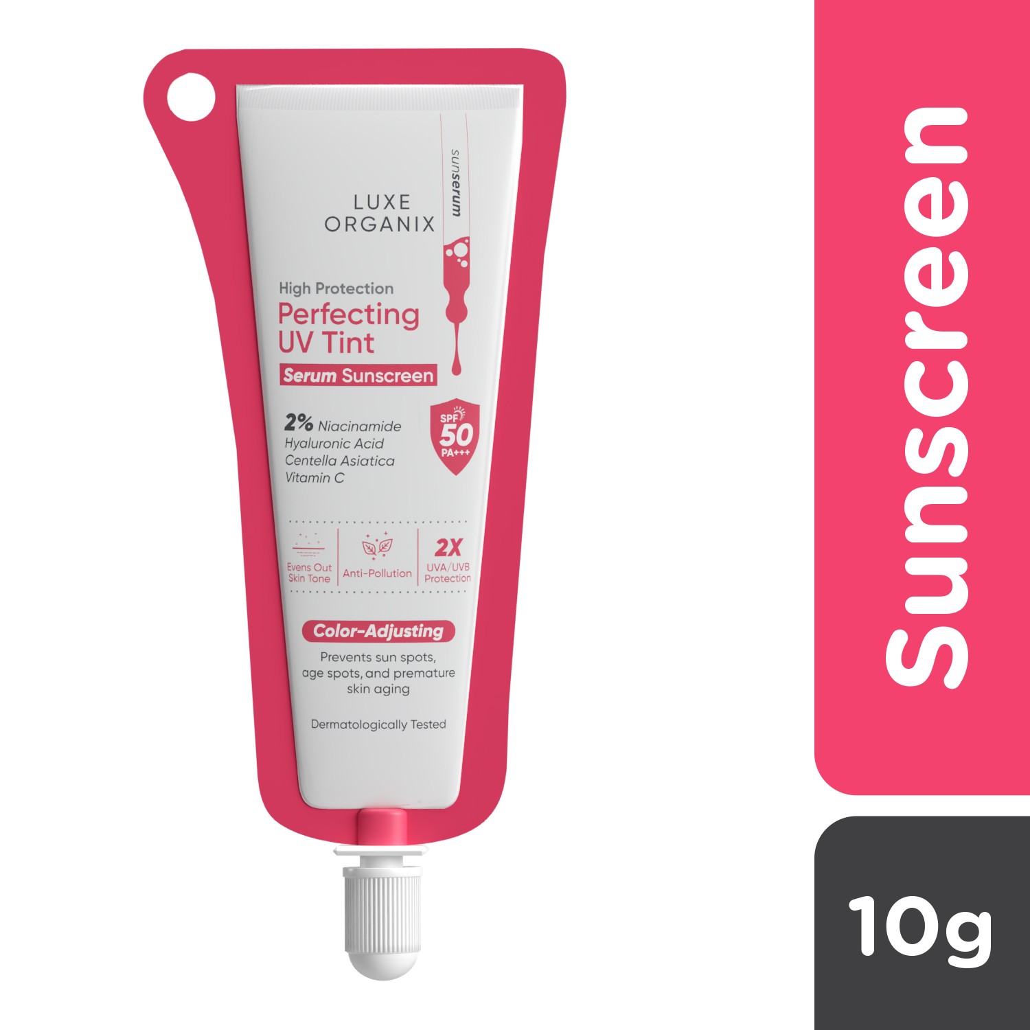 Luxe Organix Perfecting UV Tint Serum Sunscreen SPF 50 PA +++ 10g ...