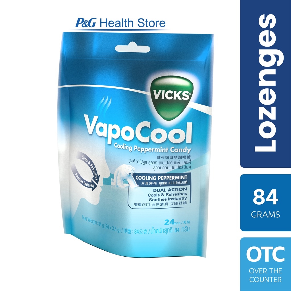 Vapocool Cooling Peppermint Menthol Candy Lozenges 24s 3.5g | Lazada PH