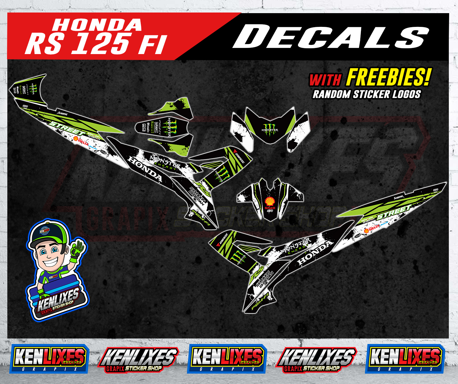 HONDA RS Fi 125 Sticker FULL BODY DECALS (Batch 1) | Lazada PH