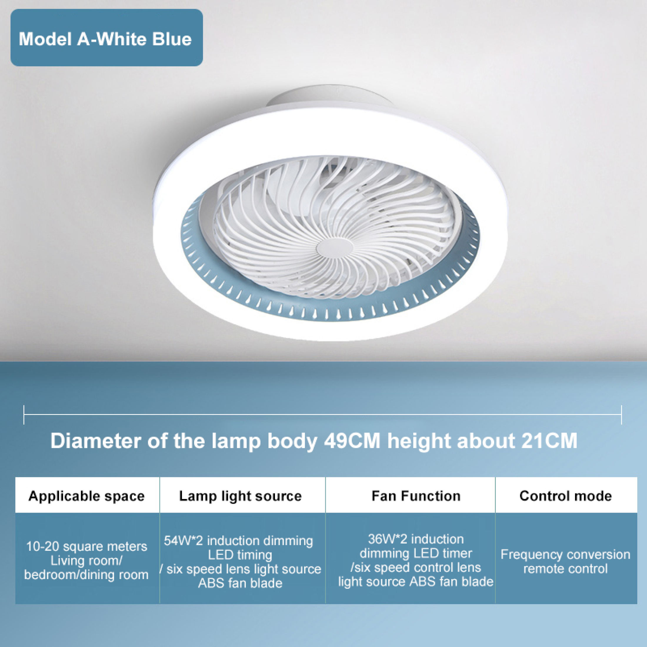Fan light ceiling fan with Light remote control ceiling lamp Led ...