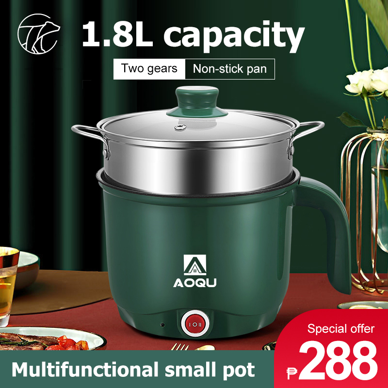 rice cooker small 1.8L mini hot pot cooker with steamer electric pot ...