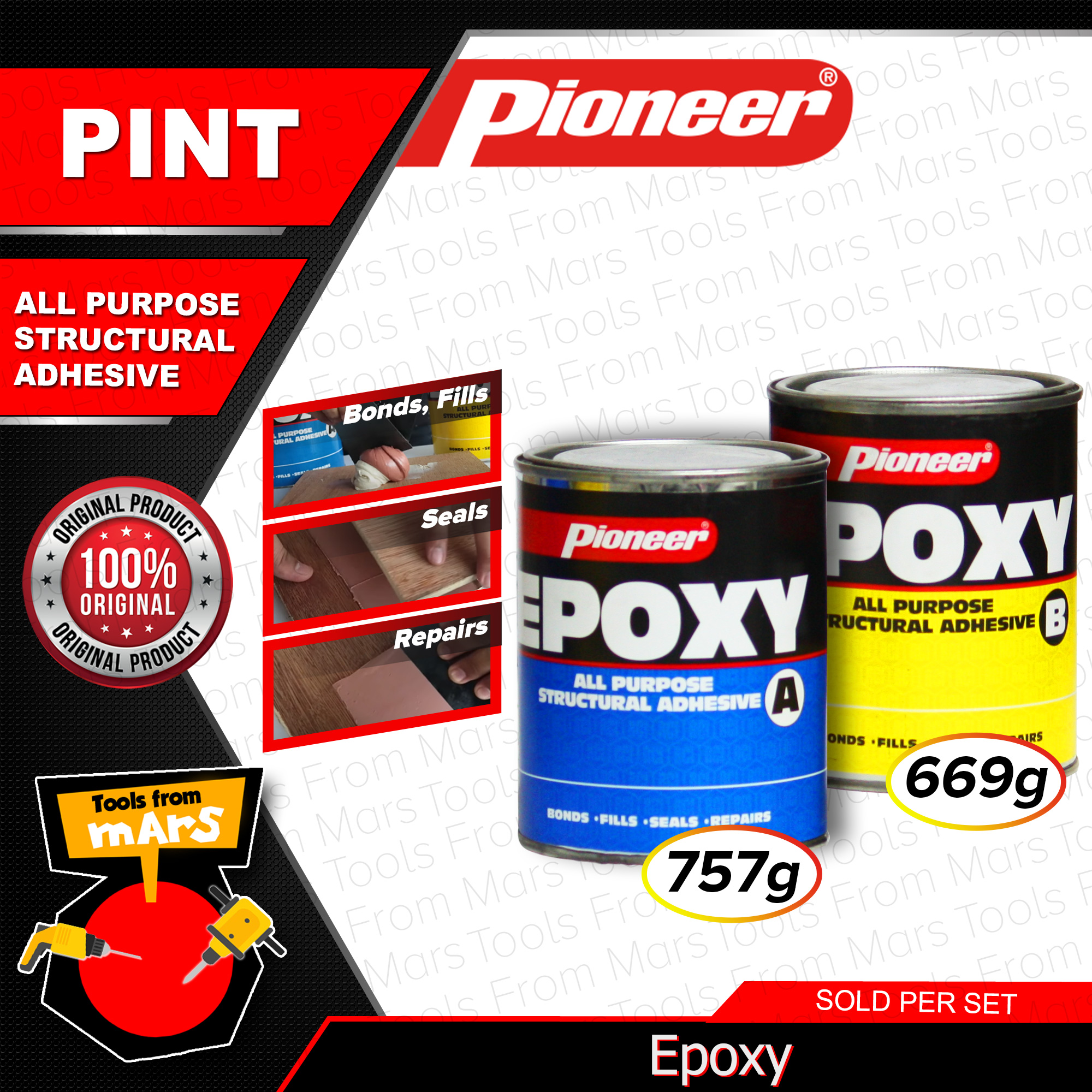 PIONEER All Purpose Epoxy 1/4 | 1/2 | PINT All Purpose Structural ...