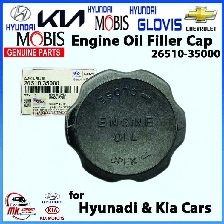 [GENUINE] Engine Oil Filler Cap for Hyundai & Kia Cars. 26510-35000 ...