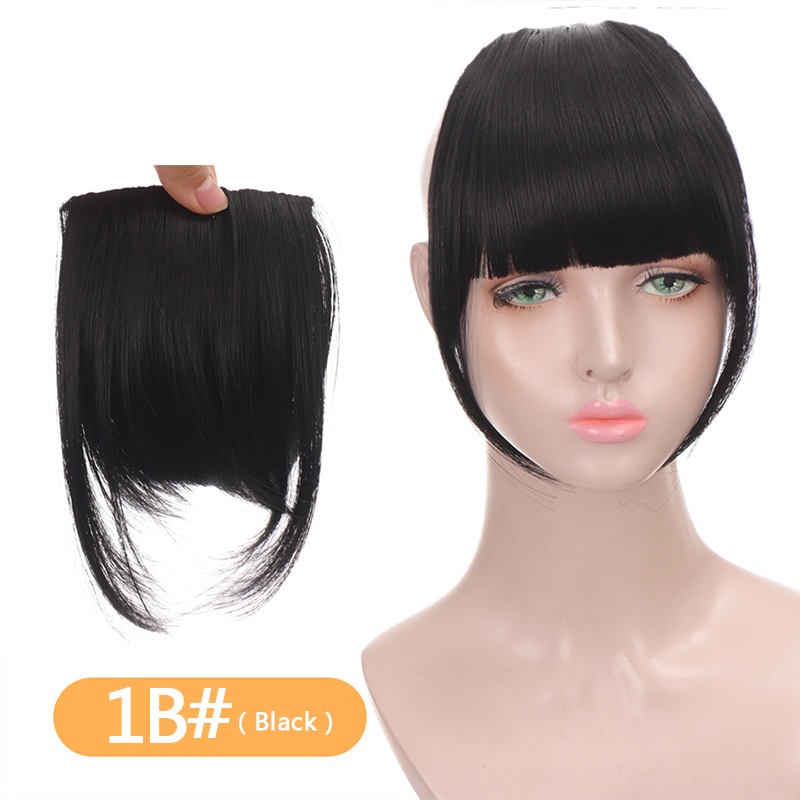 New Two-color Stitching Fluffy Sideburns Bangs Clip Hair Extensions for ...