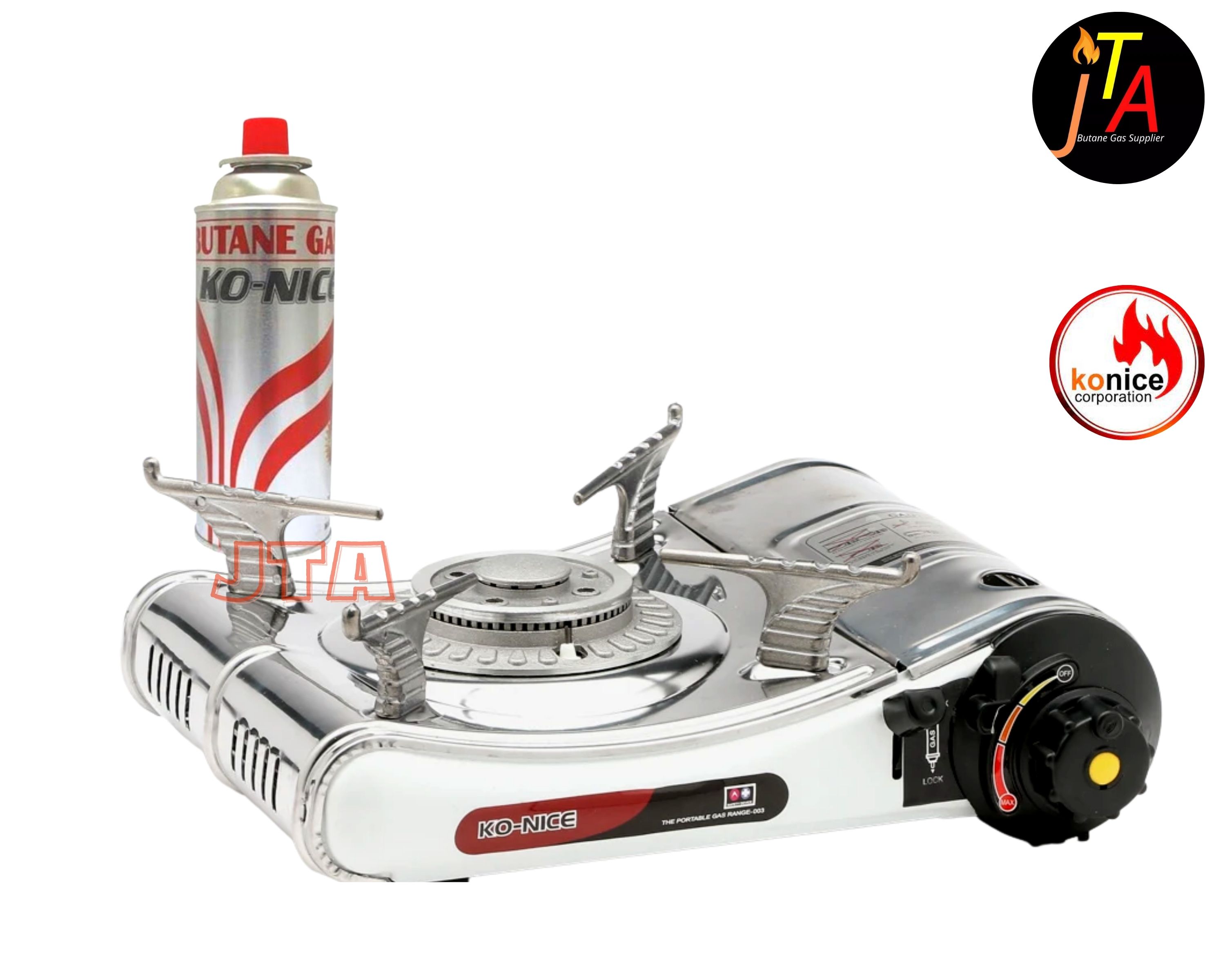 Ko-nice Heavy Duty Stainless Portable Stove with 1 Ko-nice Butane Gas ...