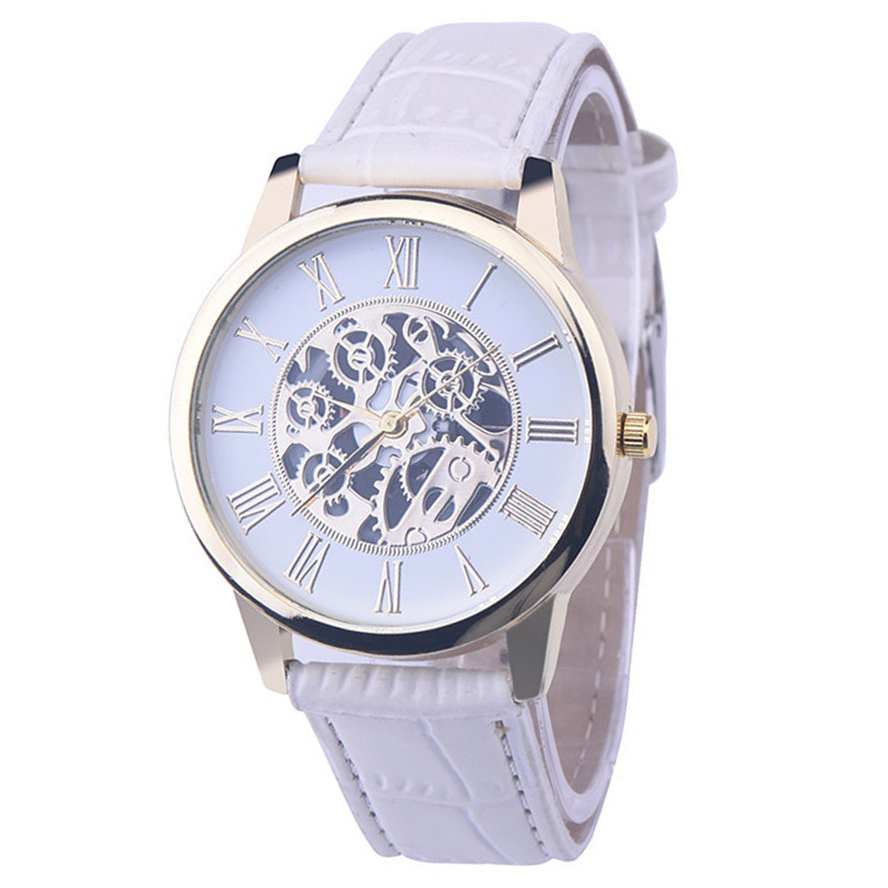 Sanwood®นาฬิกาควอตซ์แบบแอนะล็อกสำหรับผู้ชาย,นาฬิกาหน้าปัดกลมสายหนัง ...