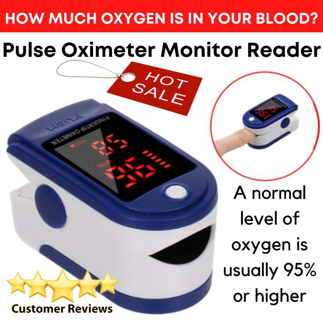Fingertip Pulse Oximeter Monitor Finger Pulse Oxymeter Digital Oxygen ...