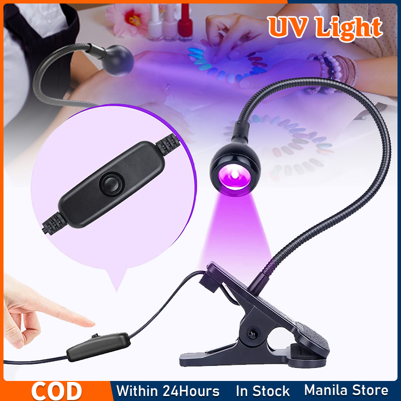 UV Lamp Light Blacklight Ultraviolet Phone Glue Curing Lamp Money ...