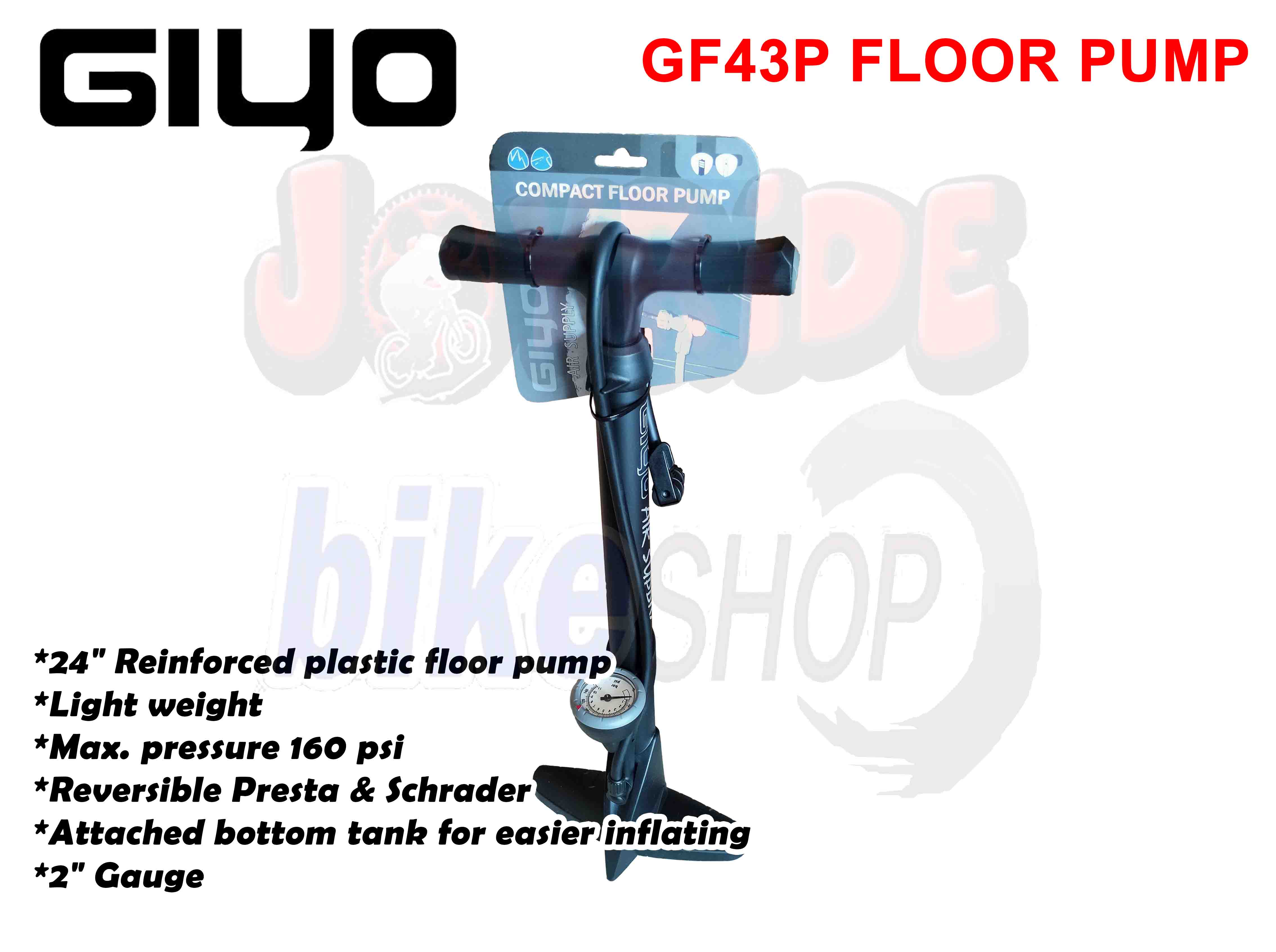 GIYO FLOOR PUMP WITH GAUGE | Lazada PH