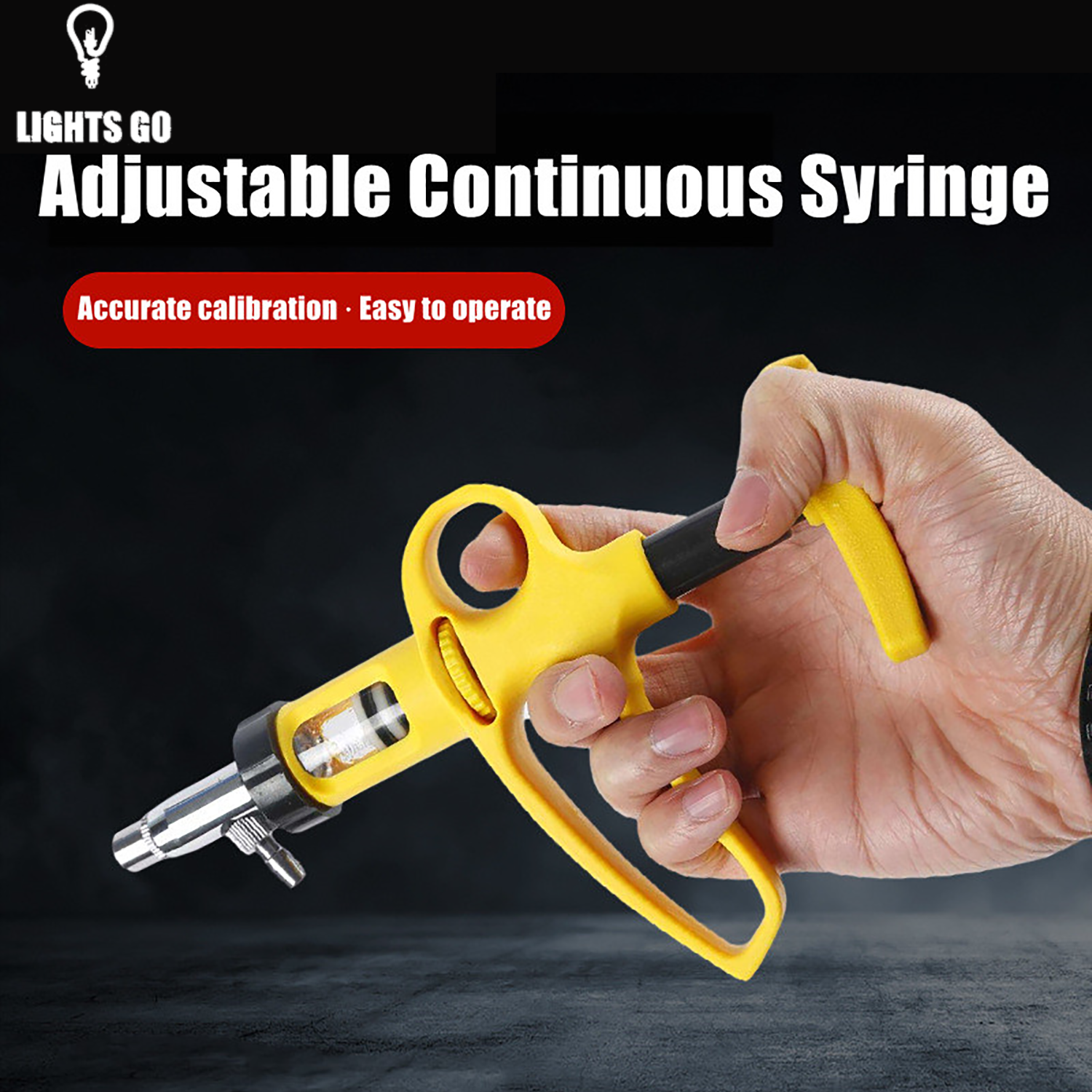 【Adjustable】1PC 10ML Veterinary Continuous Syringe Bottle Injection ...