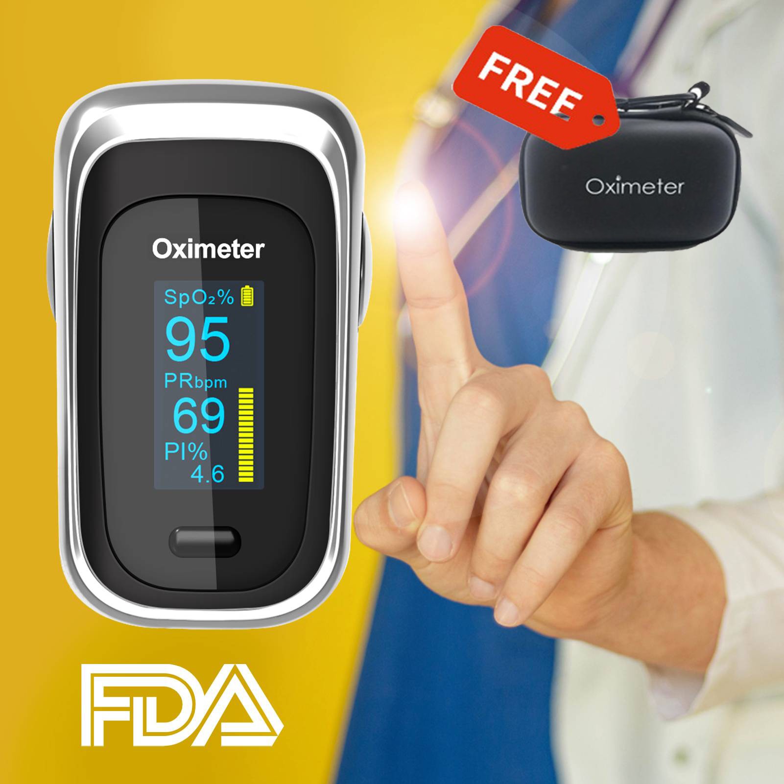 LW【Free Omron Oximeters Box】CE ชีพจรนิ้วมือ Oximeters เลือดเซ็นเซอร์ ...