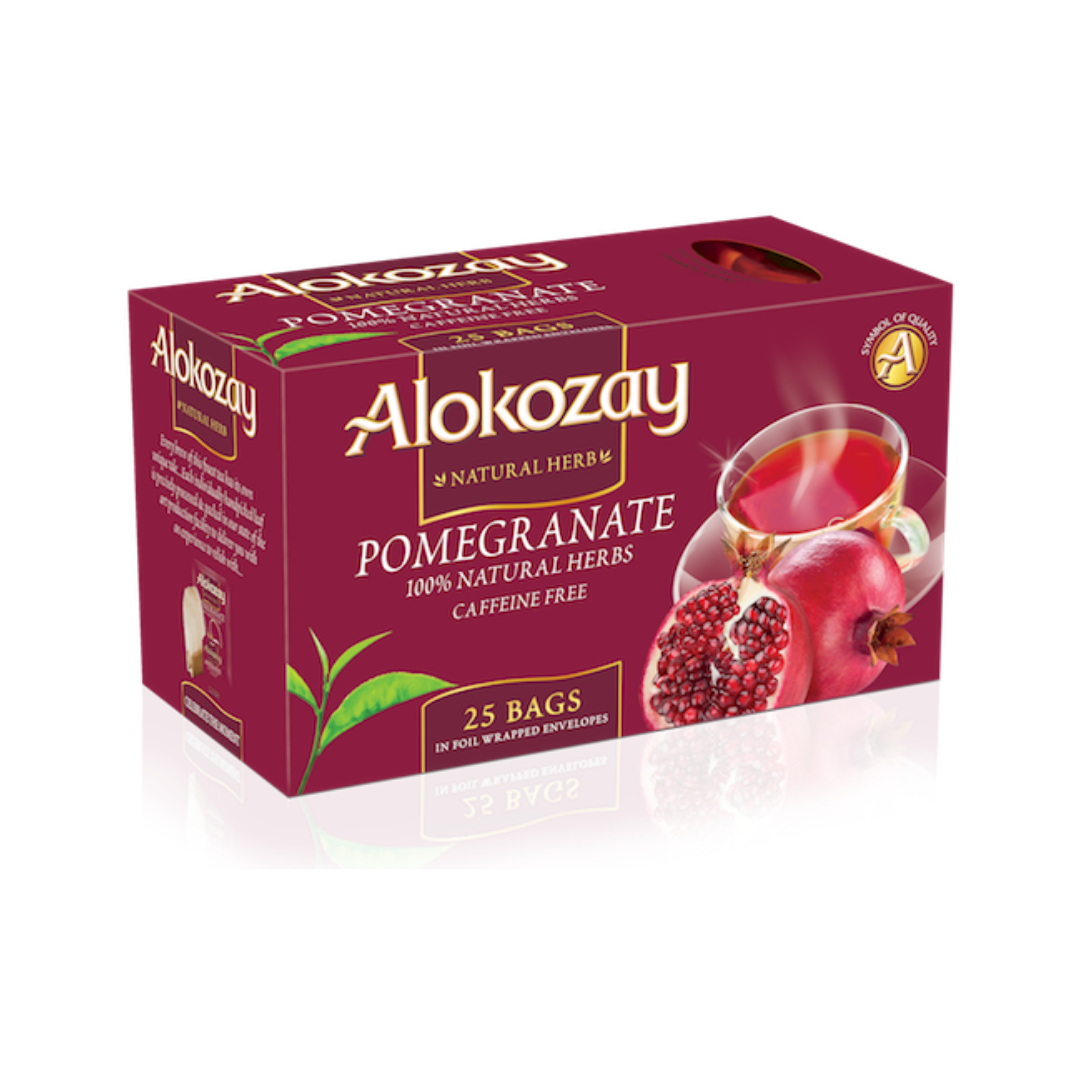 Alokozay Pomegranate Tea 100% Pure Ceylon Tea - 25 Tea Bags in Foil ...