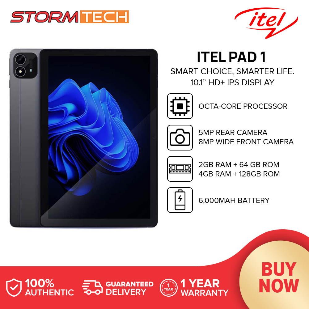 Itel Pad 1 Tablet | 4GB+128GB/2GB+64GB | Octa-core Processor | 10.1 ...