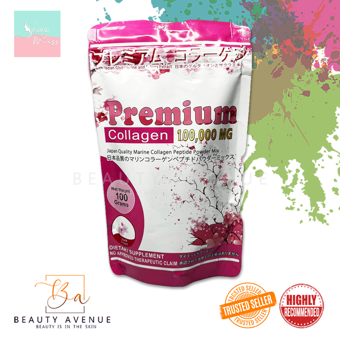 Premium Collagen 100,000mg by Young Miss, Japan Quality Marine Collagen ...
