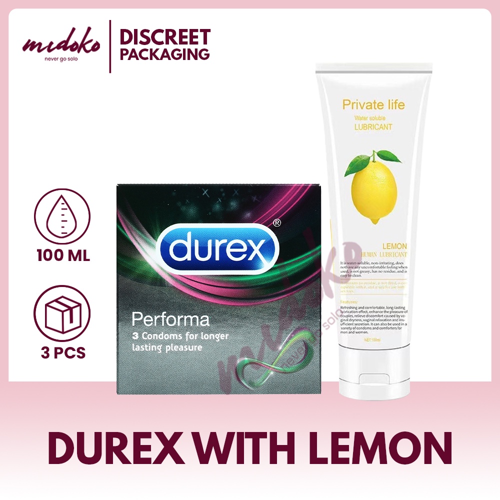 Durex Performa Extended Pleasure Extra Time Numbing Condoms 3s w/ Monogatari Anal Lubricant ...